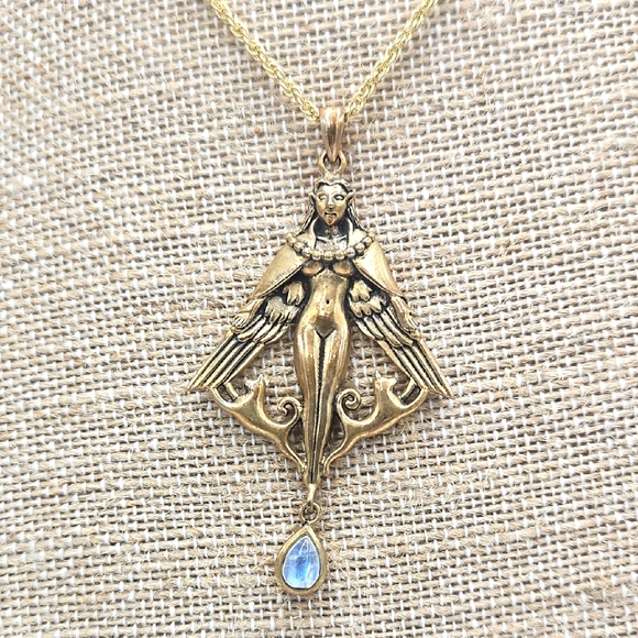Paul Borda | Jewelry | Vintage Norse Goddess Freya Gold Pendant ...